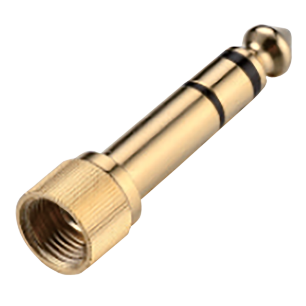Plug Adaptador Plug 6.3mm para 3.5mm, Carcasa de cobre bañada en oro ...